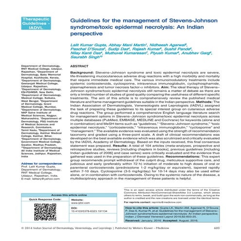 Stevens johnson syndrome | PPTX