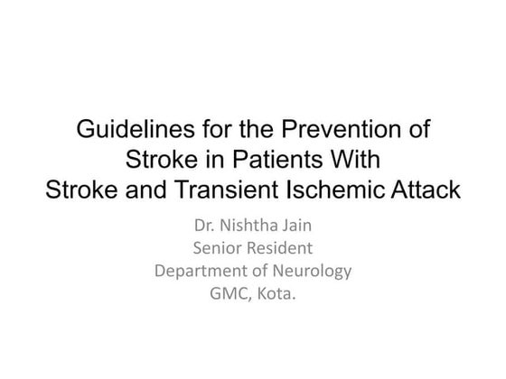 Acs0601 Stroke And Transient Ischemic Attack | PDF