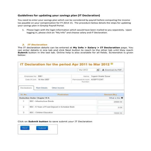 Guidelines for updating your savings plan | DOCX