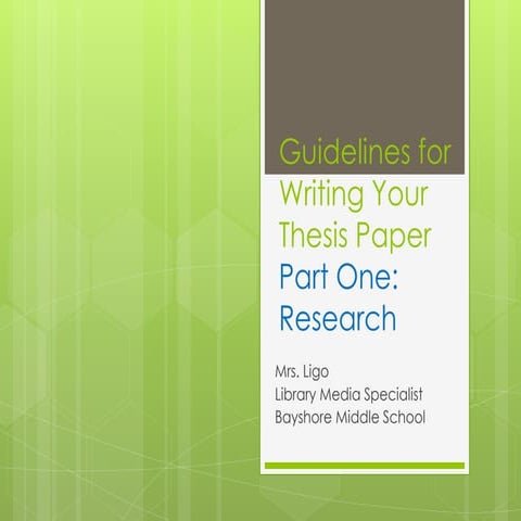 (Part One) Research Guidelines For Writing your Thesis Paper | PPTX ...