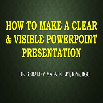 Guidelines in Making a Powerpoint Presentation | PPTX