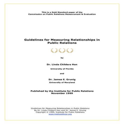 Guidelines measuring relationships[1] | PDF