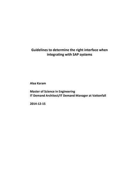 Sap Interface Overview