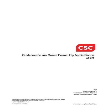 Guidelines To Run Oracle Forms 11g Application In Client Pdf 5815