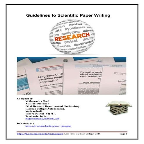 Guidelines to scientific paper writing | PPTX