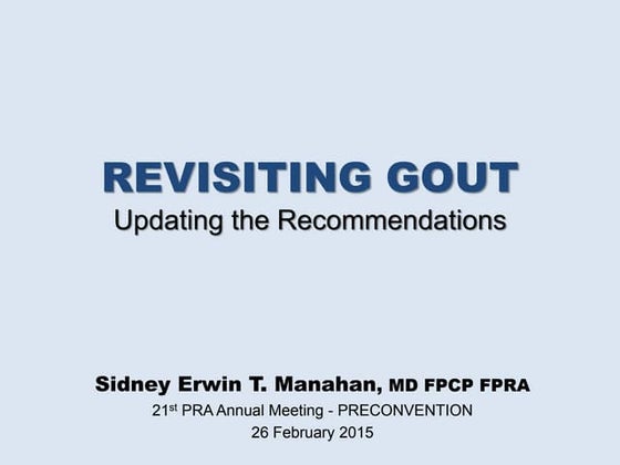 2024 PCP #IMPerative Updates in Rheumatology | PPT
