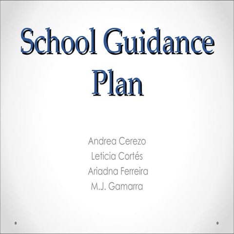 Guidence and counselling plan final 1 | PPT