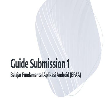 Guideline Submission GitHub BFAA Dicoding | PPT