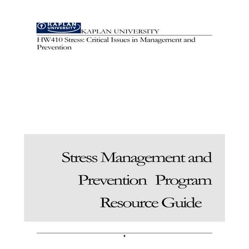 Guide template stress reduction class unit 9 final project hw 410 | DOC ...