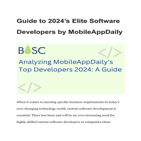Guide to 2024’s Elite Software Developers by MobileAppDaily.pdf | Shareware and Freeware ...