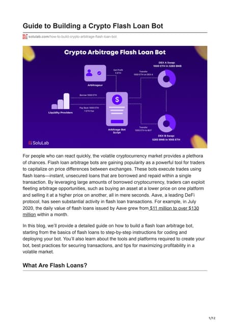 Flash Loan Bot Development Solutions | PPT