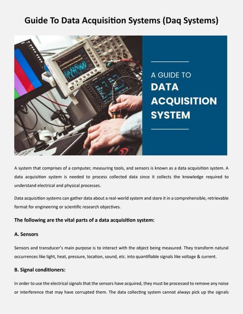 Data acquisition system (DAS) | PPT