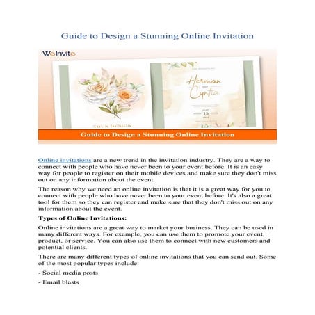 How to Design a Interactive Online Invitation