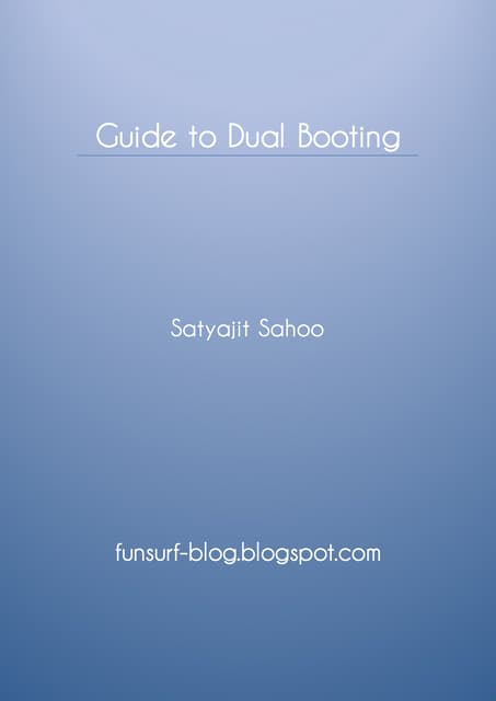 Guide To Dual Booting Pdf Computing Technology And Computing
