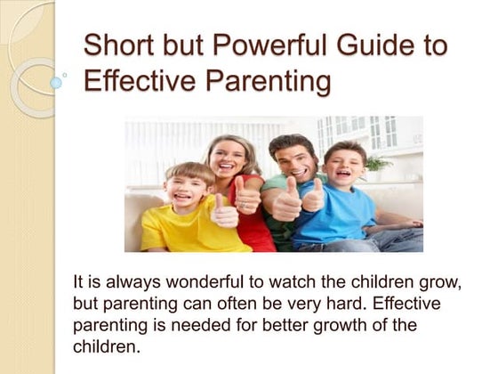 Upbringing of children in the right way | PPT
