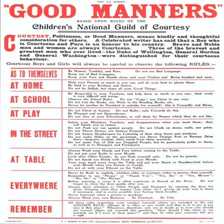 Guide To Good Manners | PDF