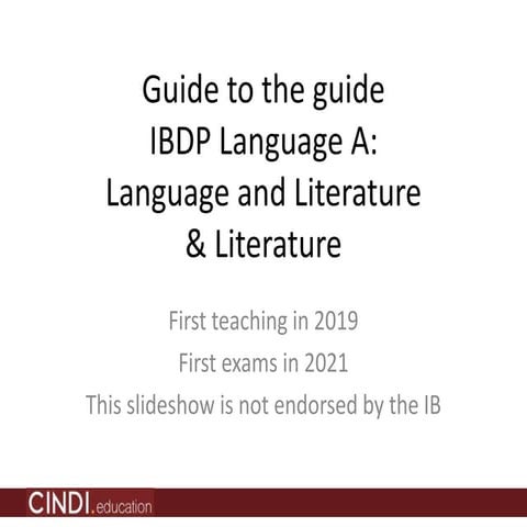 Guide to the IBDP Language A guide | PPTX