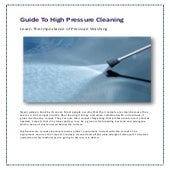 Guide To High Pressure Cleaning | DOCX