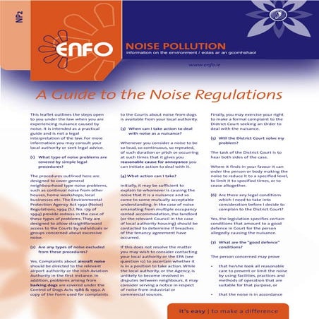 Guide to noise regulations | PDF