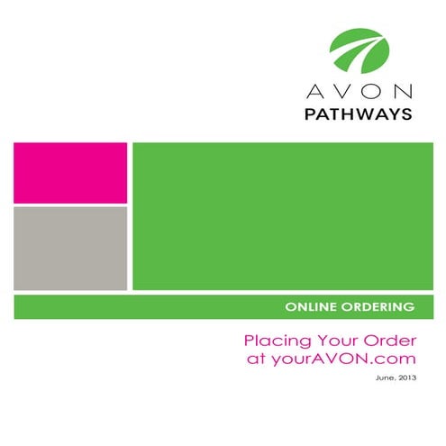 Guide to placing your Avon order online | PDF