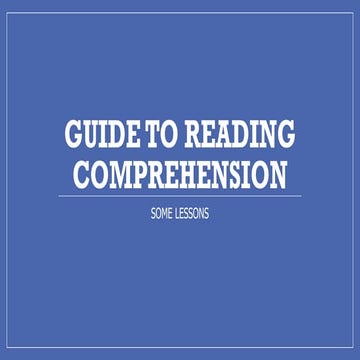 GUIDE TO READING COMPREHENSION II.pdf | Parenting Babies and Toddlers ...