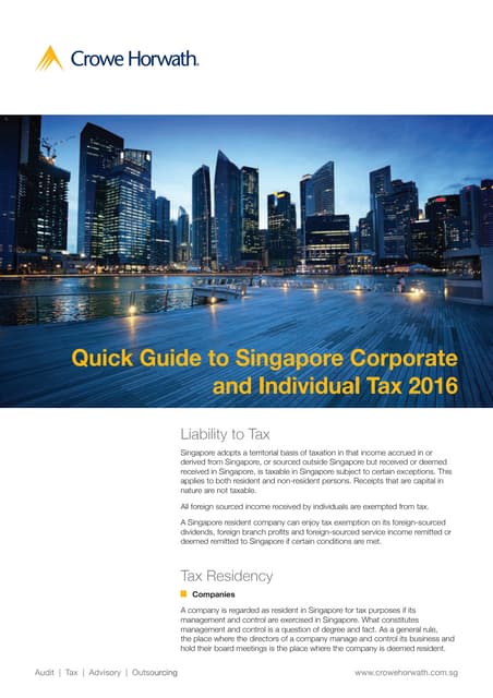 A Quick Guide to Singapore Tax | PPTX