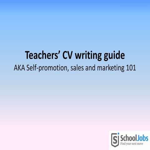 CV Writing Workshop | PPT