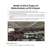 Guide to the 4 Types of Motorhomes or RV Classes