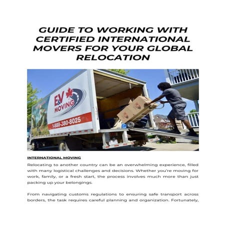Guide to Working with Certified International Movers for Your Global ...