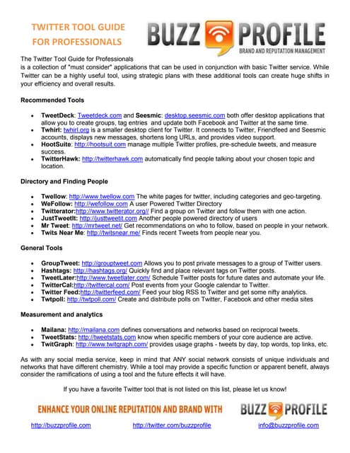 Twitter Analytics Resources | PDF