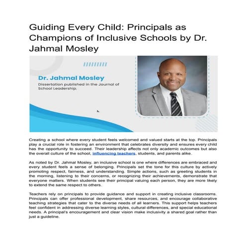 Guiding Every Child_ Principals as Champions of Inclusive Schools by Dr ...