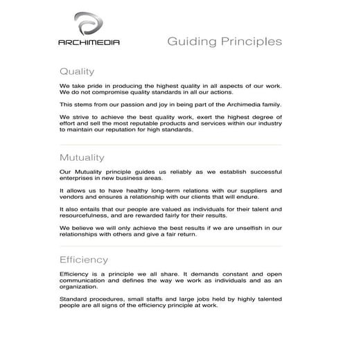 Guiding principles | PDF