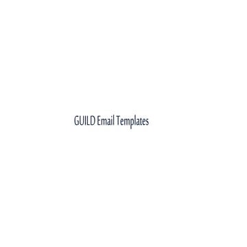 Guild email templates | PPT