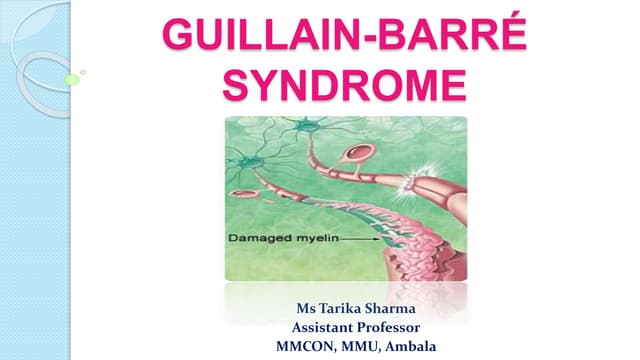 Guillain-Barré Syndrome Physiotherapy Assessment and Management | PDF