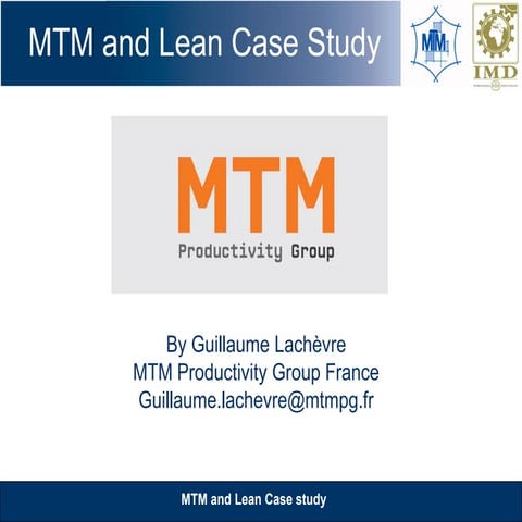 MTM & Lean Application Case Studies | PDF