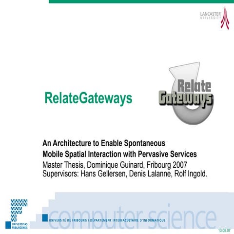 An Architecture To Enable Spontaneous Mobile Spatial Interaction With