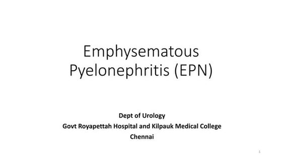Joint urology emphysematous pyelonephritis | PPT