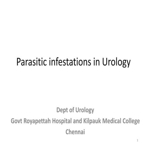 PARASITIC INFECTIONS IN UROLOGYS | PDF