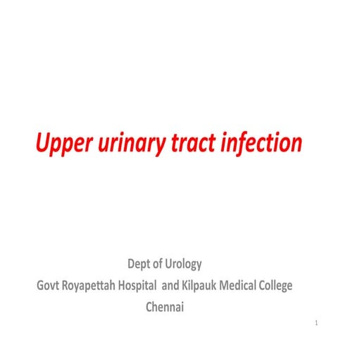 UPPER URINARY TRACT INFECTION | PDF