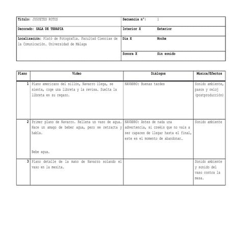 Desglose por escenas | PDF