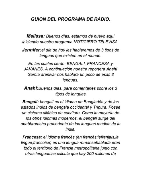 Estructura de un programa radial | PDF