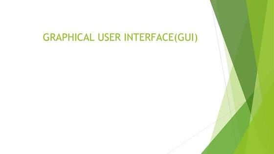 Graphical User Interface Pptx Operating Systems Computer Software