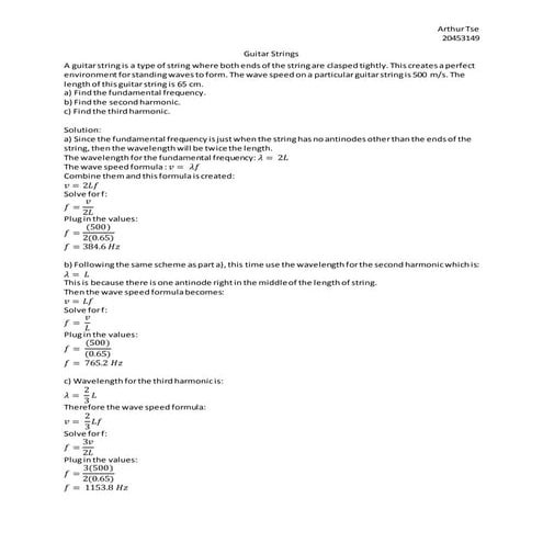 Guitar strings | DOCX