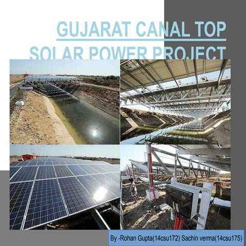 Gujarat canal top solar power project | PPTX