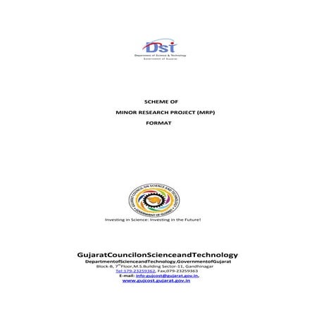 Gujcost mrp-scheme-final | PDF