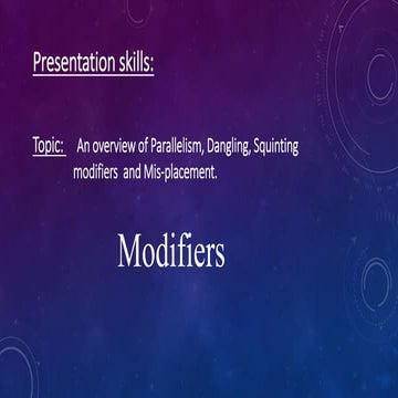 Modifiers | PPT