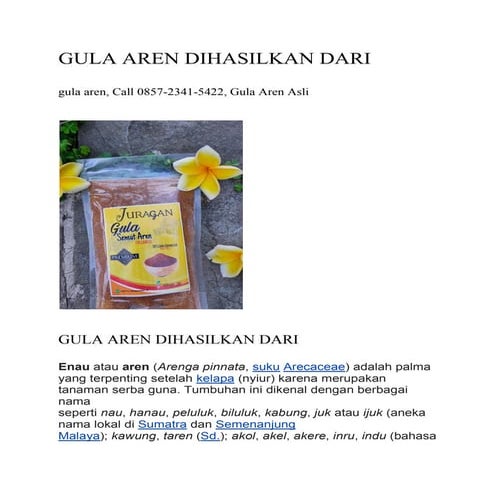 Pengertian gula aren (2) | DOCX
