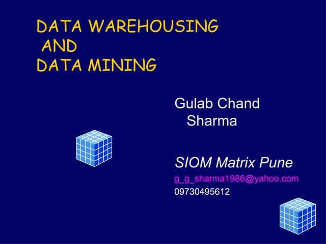 Data Warehousing And Data Mining Ppt