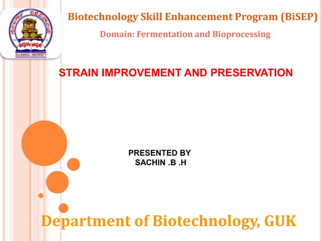 strain improvement techniques | PPTX
