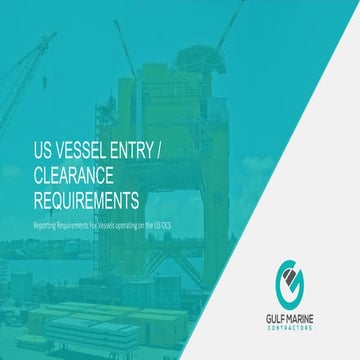US Customs Vessel Entry / Clearance Requirements | PPT